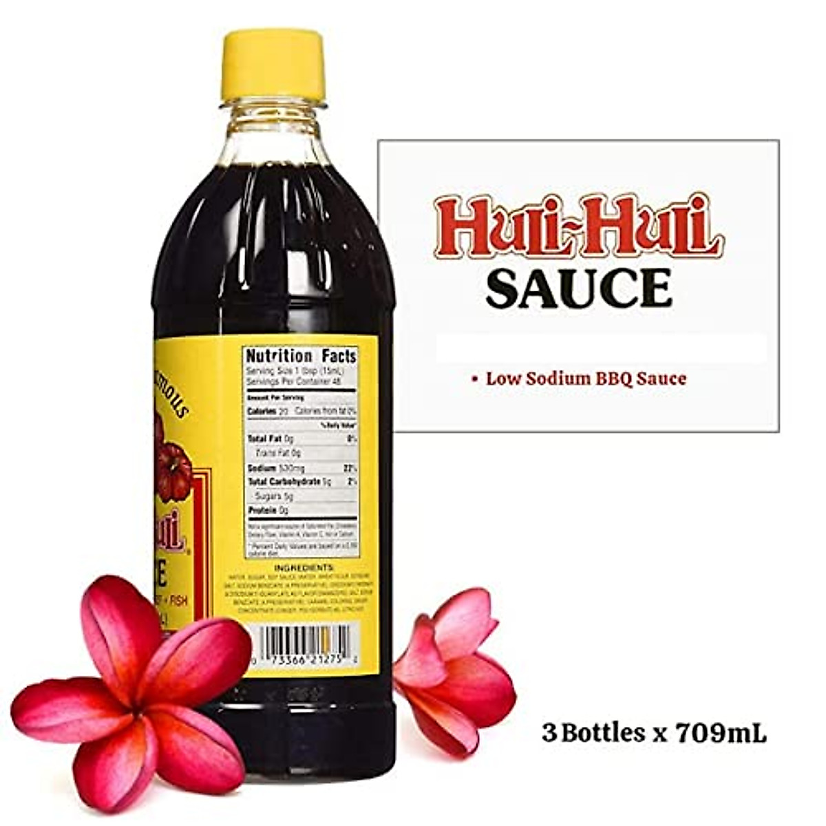 World Market Hawaii's Famous Huli-Huli Sauce - Hawaiian BBQ Sauce - Meat Rub BBQ Marinade Sauce and Steak Seasoning - 24 Ounce - 3 Pack