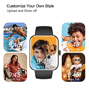 EURANS Smart Watch 42mm Bluetooth Calling (Answer/Make Call) HD Touch Screen IP68 Waterproof Fitness Tracker for Android and iOS Phones, Blood Oxygen & Heart Rate Monitor, Sleep Tracking for Men Women