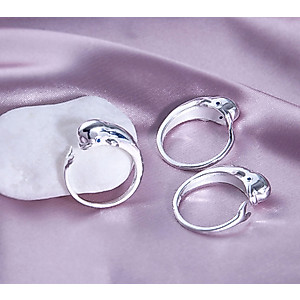 Helen de Lete Beluga White Whale S925 Sterling Silver Adjustable Ring - High Polish Version