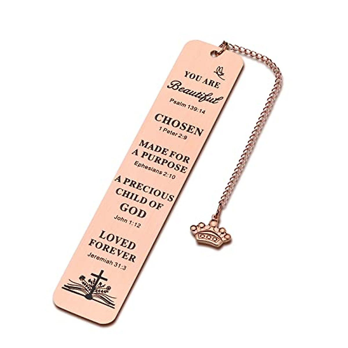 Christian Bible Verse Bookmark for Women Inspirational Religious Baptism Gifts for Daughter Her First Communion Christening Gift for Teen Boys Girls Sister Mom Women Easter Christmas Graduation Gifts