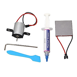 Motor Power Generation Sheet Set Universal Fireplace Fan Accessories Motor and Power Generation Sheet 4 Blades Heat Powered Stove Fan for Wood, Log