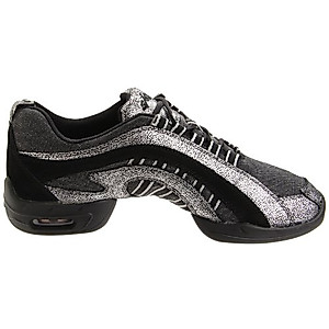 Sansha Women's Electron Canvas-W, Black/Silver, 9 8 M US