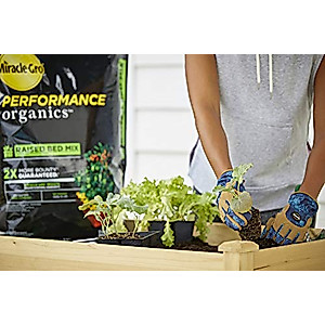 Miracle-Gro Performance Organics Raised Bed Mix - Organic and Natural Ingredients, Potting Soil Blended for Raised Bed Gardening, Grow More Vegetables, Flowers and Herbs (vs unfed plants), 1.3 cu. ft.