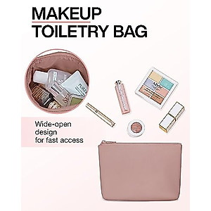 Weekender Bags for Women, BAGSMART Travel Duffel Bags with Shoe Compartment,Personal Item Travel Bag for Airlines, Carry on Overnight Tote Bag with Toiletry Bag, Black, Dark Pink-M-2PCS