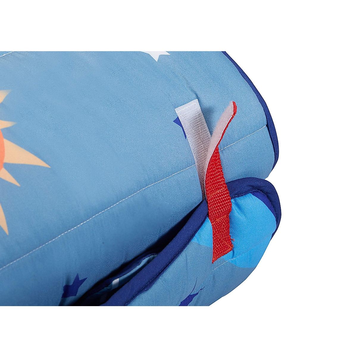 EVERYDAY KIDS Nap Mat w/Removable Pillow -Outer Space Adventures- Carry Handle with Straps Closure, Rollup Design, Soft Microfiber for Preschool, Daycare, Travel Sleeping Bag - Ages 3-6 Years