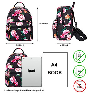 Cute 10 inch mini pack bag backpack for grils children and adult (flower1)