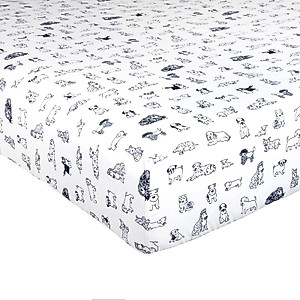 Kids Rule 3-Piece Dog Sketch Sheet Set for Boys & Kids - 1 Twin Flat Sheet, 1 Twin Fitted Sheet & 1 Queen Pillowcase, Soft Brushed Microfiber Polyester Bed Sheet, Smooth & Durable