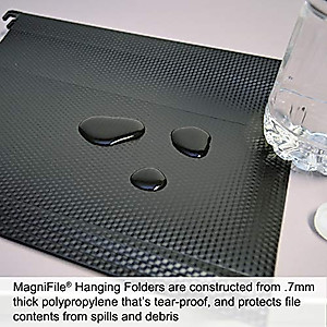 Ultimate Office MagniFile Hanging File Folders V Base Letter Size with 11 inch Magnified Indexes That Double The Size of Your File Titles to Find Files Fast. (Set of 5 Assorted)