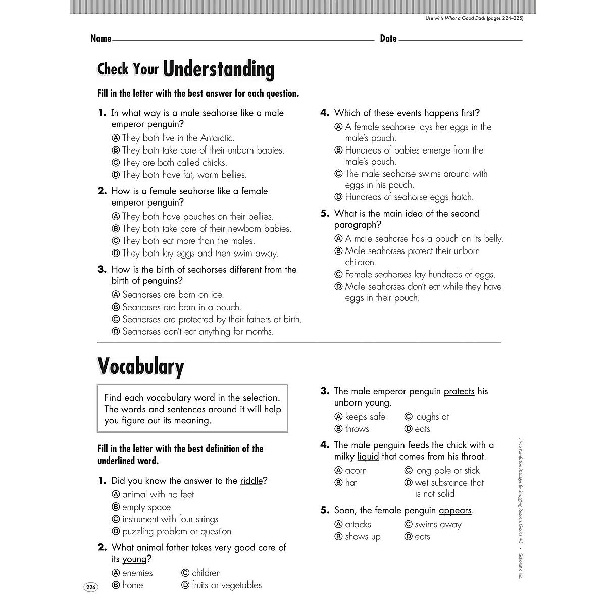 Hi-Lo Nonfiction Passages for Struggling Readers: Grades 4–5: 80 High-Interest/Low-Readability Passages With Comprehension Questions and Mini-Lessons for Teaching Key Reading Strategies