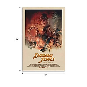 Movie Indiana Jones Poster and The Dial of Destiny Movie Poster (16"x24"UnFramed)