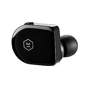 MASTER & DYNAMIC MW07 True Wireless Earphones - Bluetooth Enabled Noise Isolating Earbuds - Lightweight Quality Earbuds for Music, Piano Black (MW07PB)