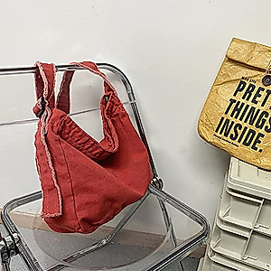 Womens Canvas Hobo Bags Large Shoulder Bags Casual Crossbody Bags Satchel Bag Messenger Bag for School Shopping Traveling