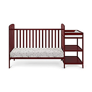 Suite Bebe Ramsey 3 in 1 Convertible Crib and Changer in a Cherry Finish