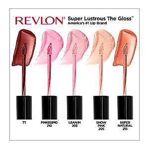 Revlon Super Lustrous The Gloss, 5 Piece Lipgloss Gift Set, Non-sticky High Shine Color in Cream & Pearl Finishes, Pack of 5, 0.75 Fl Oz