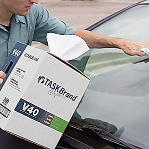 TaskBrand N-V040CGW Center Pull Wipers White 10 x 12 (Roll of 200)