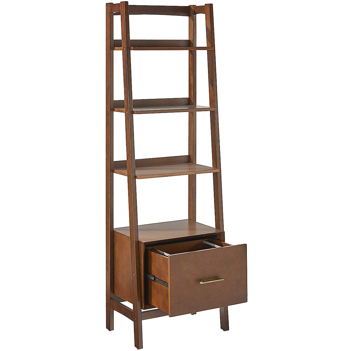 Crosley Furniture Landon Small Etagere Bookcase, Mahogany