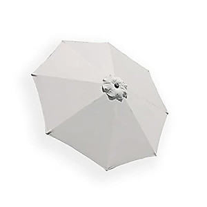 Garden lucky 9ft Patio Umbrella Replacement Canopy Market Umbrella Top Outdoor Umbrella Canopy for 8 Ribs Umbrella Beige
