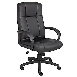 Boss Office Products Caressoft Executive High Back Chair in Black