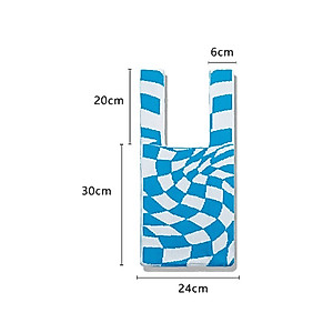 Dvagoent Irregular Chess Tote Bag, Knitted Wool Tote Bag Sweet And Stylish Shoulder Bag Women'S Underarm Bag Jacquard Bag (orange white)