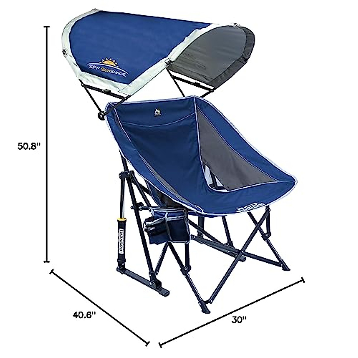 GCI Outdoor Pod Rocker Outdoor Rocking Chair with SunShade Canopy