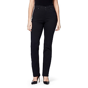 Gloria Vanderbilt Women's Size Classic Amanda High Rise Tapered Jean, Black, 16 Plus