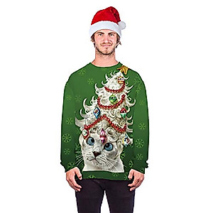 ALBIZIA Women's Crew Neck Ugly Christmas Pullover Sweatshirt US L/XL Style-2