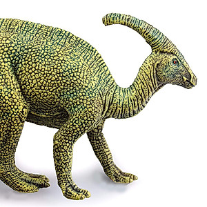Gemini&Genius Parasaurolophus Dinosaur Toy for Kids, Parasaurolophus Dino Action Figure Toy - 7.5 Inches Length Dino Gift for 3-12 Years Old Kids (Green)