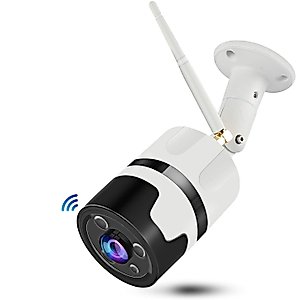 YZY TECH 1080P WiFi Camera, Outdoor IP66 Waterproof, Motion Human Absence Smoke Alarm Detection, Night Vision,180˚ Panorama Bullet Camera, Lens 2.3mm (C63S)