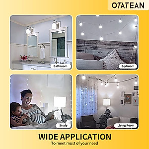 OTATEAN 1W Light Bulbs Equivalent 15 Watt 150LM Light Bulb Standard E26 Base Small Light Bulb for Light Strip, Vanity Mirror, Frosted, Daylight White 6000K (2 Pack)