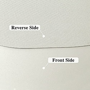 MOVNO Leather Placemats Set of 6, Modern Placemats for Kitchen Table, Plate Mats Set for Square Round Table, Washable Wipeable Waterproof Faux Leather Placemats, Non-Slip Table Mats(Gray)