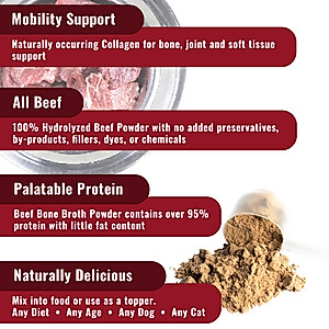 Nature's Farmacy Beef Bone Broth Powder - Excellent Source of Collagen 78 Percent - Supports Joint Function and Flexibility - Great As A Flavor Topper (6 Ounce)