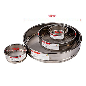 Adamas-Beta φ30×4.5cm 300Mesh 304 Stainless Lab Sieves Economy Test Sieve 304 Stainless Steel Wire Cloth（0.05mm）