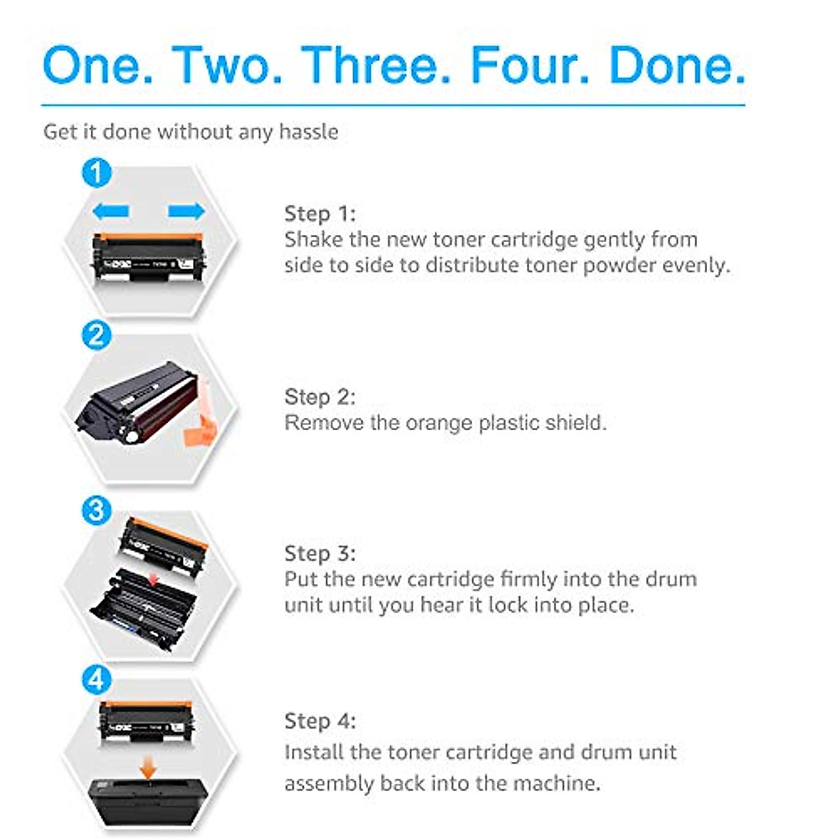 7Magic Compatible Toner-Cartridge Replacement for Brother TN760 TN730 TN-760 TN-730 for DCP-L2550DW HL-L2350DW HL-L2370DW HL-L2370DWXL HL-L2370DW HL-L2390DW HL-L2395DW MFC-L2710DW (Black)
