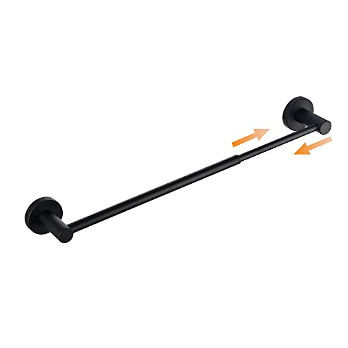 Adjustable Retractable Towel Bar 16”to 26”, SHUNLI Black Bathroom Towel Rack Bath Hand Towel Holder Flexible, Wall Mounted/SUS304 Stainless Steel