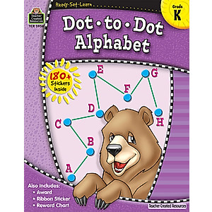 Teacher Created Resources Ready-Set-Learn: Dot-to-Dot Alphabet, Kindergarten