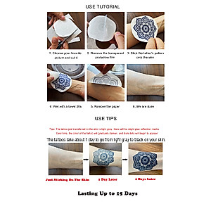 Kotbs 8 Sheets Semi Permanent Mermaid Whale Shark Tattoos, 100% Plant-Based Ink Infinity Premium Fake Tattoo Stickers, 1-2 Weeks Long Last Waterproof Tattoos for Adults Men Women Girls Kids