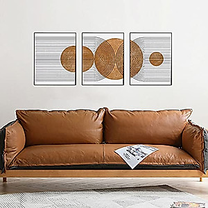Mid Century Modern Print Geometric Wall Decor Abstract Lines Art Set Above Bed Wall Art Arch Art Mid Century Decor Set Of 3 UNFRAMED 11X14INCH