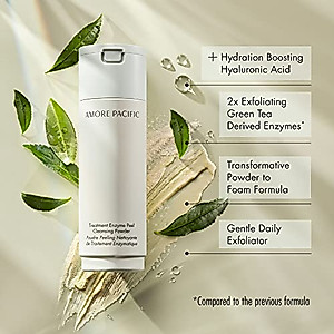 AMOREPACIFIC Treatment Enzyme Peel Cleansing Powder | Korean Gentle Daily Exfoliator with Hyaluronic Acid and Green Tea Enzymes, 1.9 oz.