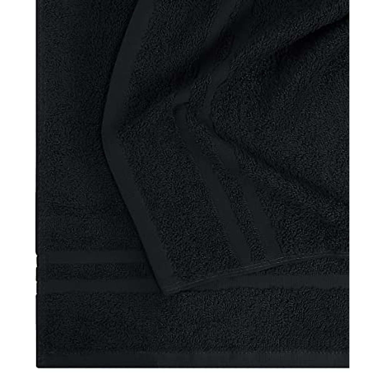 Utopia Towels Cotton Bleach Proof Salon Towels (16x27 inches) - Bleach Safe Gym Hand Towel (12 Pack, Black)