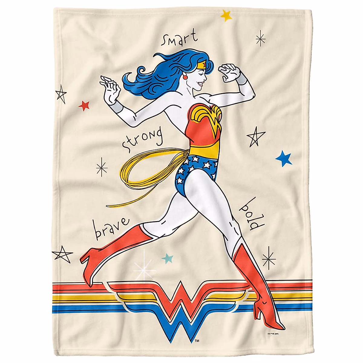LOGOVISION Wonder Woman Lightweight Baby Blanket, 30"X40", Making A Wonder Woman Unisex for Infants Girls & Boys