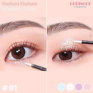 CORINGCO [SET] Eye Glitter Makeup Liquid Eyeshadow Sparkle | Shabam Shabam Romantic Glitter Shadow K beauty Makeup Shimmer (#01 Tears Light)