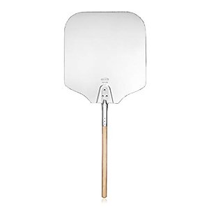 New Star Foodservice 50196 Aluminum Pizza Peel, Wooden Handle, 16 x 18 inch Blade, 36 inch overall