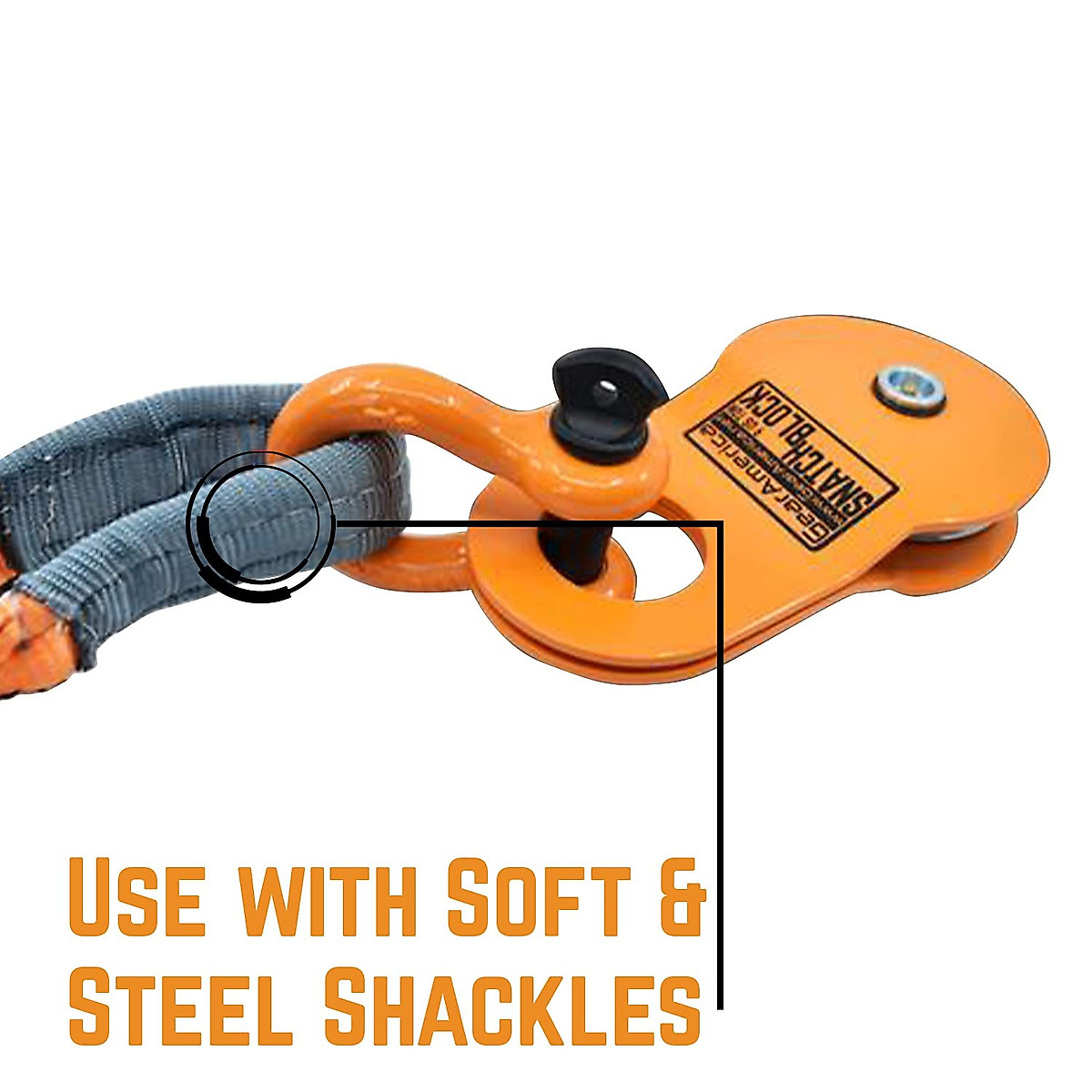 GA GEARAMERICA Snatch Block (9 US Ton) | Double Your Winch Pulling Capacity and Control Direction of The Pull (9 Ton Snatch Block, 2 Pack)
