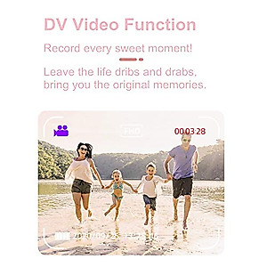 Niaviben Small Digital Camera for Kids Multi-Functions Digital Camera Toy 720p Hd Dual Lens 2.8-inch Screen Camera Gifts for Childrens Pink