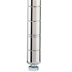 Metro 54P Metro Site Select Chrome Plated Steel Stationary Post, 1" Diameter x 54-9/16" Height (Pack of 4)