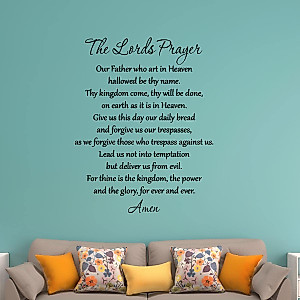 The Lord's Prayer Bible Wall Decal Our Father Vinyl Wall Art Scripture Quote Faith Home Christian Decor Stickers