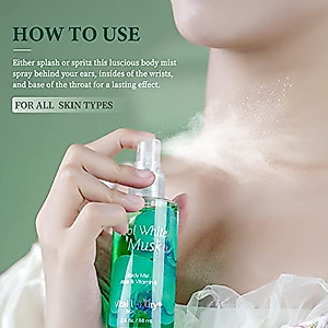 Vital Luxury Body Mist Set, Travel Size Spray Bottle, Long Lasting Perfume Gift Sets, Fragrance Mist for Men & Women, Cool White Musk, Pack Of 2, 3 Fl Oz Each