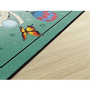 Flagship Carpets Explore Through Reading Children's Educational Area Rug for Kids Bedroom Mat, Home Play Room or Classroom Carpet, 3' x 5', Multicolor