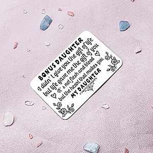 Stepdaughter Gifts Wallet Insert Card from Stepmom Stepdad, Daughter in Law Birthday Card, Step Daughter Proposal Gifts