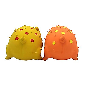 Hoiasem 2 Pack Latex Dog Squeaky Toys Polka Dot Piglet Pig Dog Toy for Small Medium Large Dogs